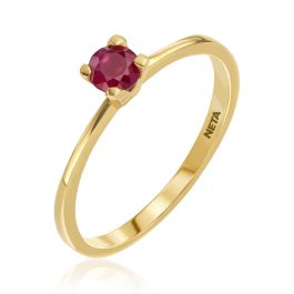 Romantic Ruby Gold Engagement Ring | Neta Wolpe