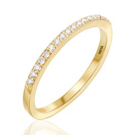 Dainty Half Diamond Eternity Ring | Neta Wolpe