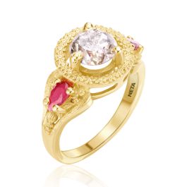 Art Nouveau Diamond & ruby Ring: neta wolpe